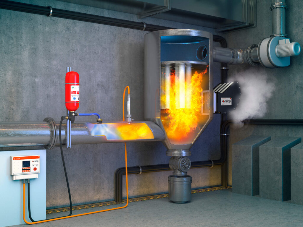 Corta La Propagación De La Explosión De Polvo Metálico En El Sistema De ...